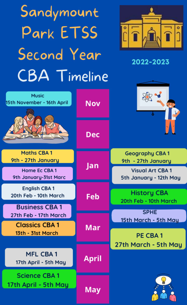 2nd Year CBA Calendar and Monthly Newletter – Sandymount Park ETSS
