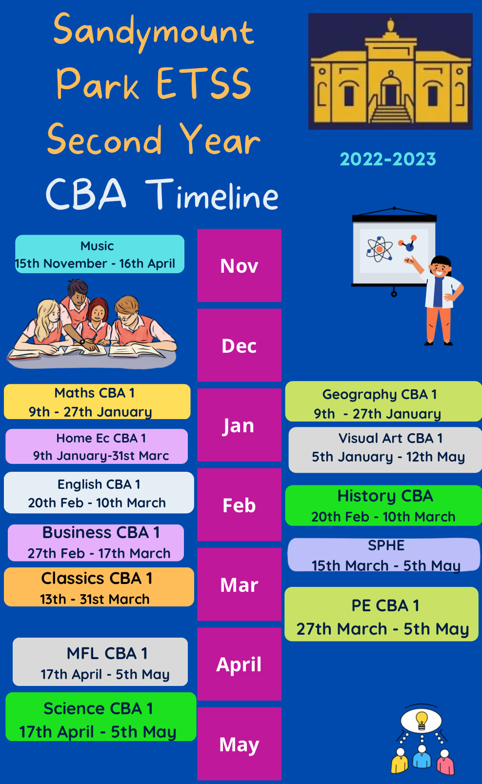 2nd Year CBA Calendar and Monthly Newletter – Sandymount Park ETSS